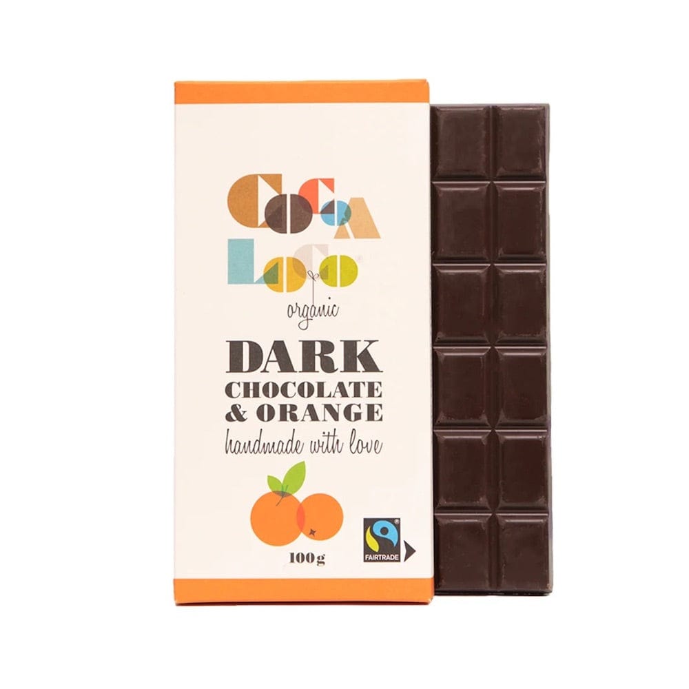 Cocoa Loco Dark Chocolate Orange Bar 100g Organic Fairtrade | &Keep