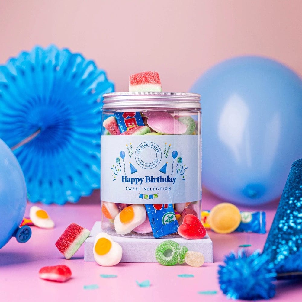 Happy Birthday Sweets Share Tub Blue Ask Mummy & Daddy | &Keep