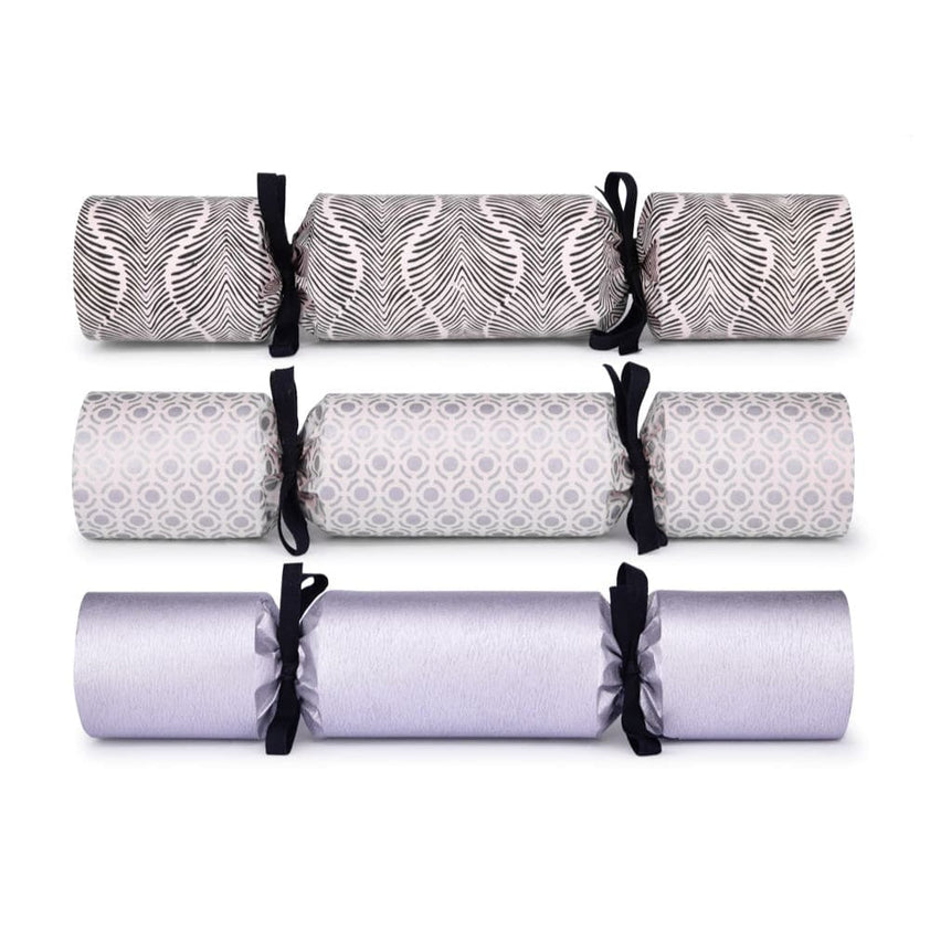 Monochrome Chic UK Handmade Luxury Christmas Crackers Box of 6 | &Keep