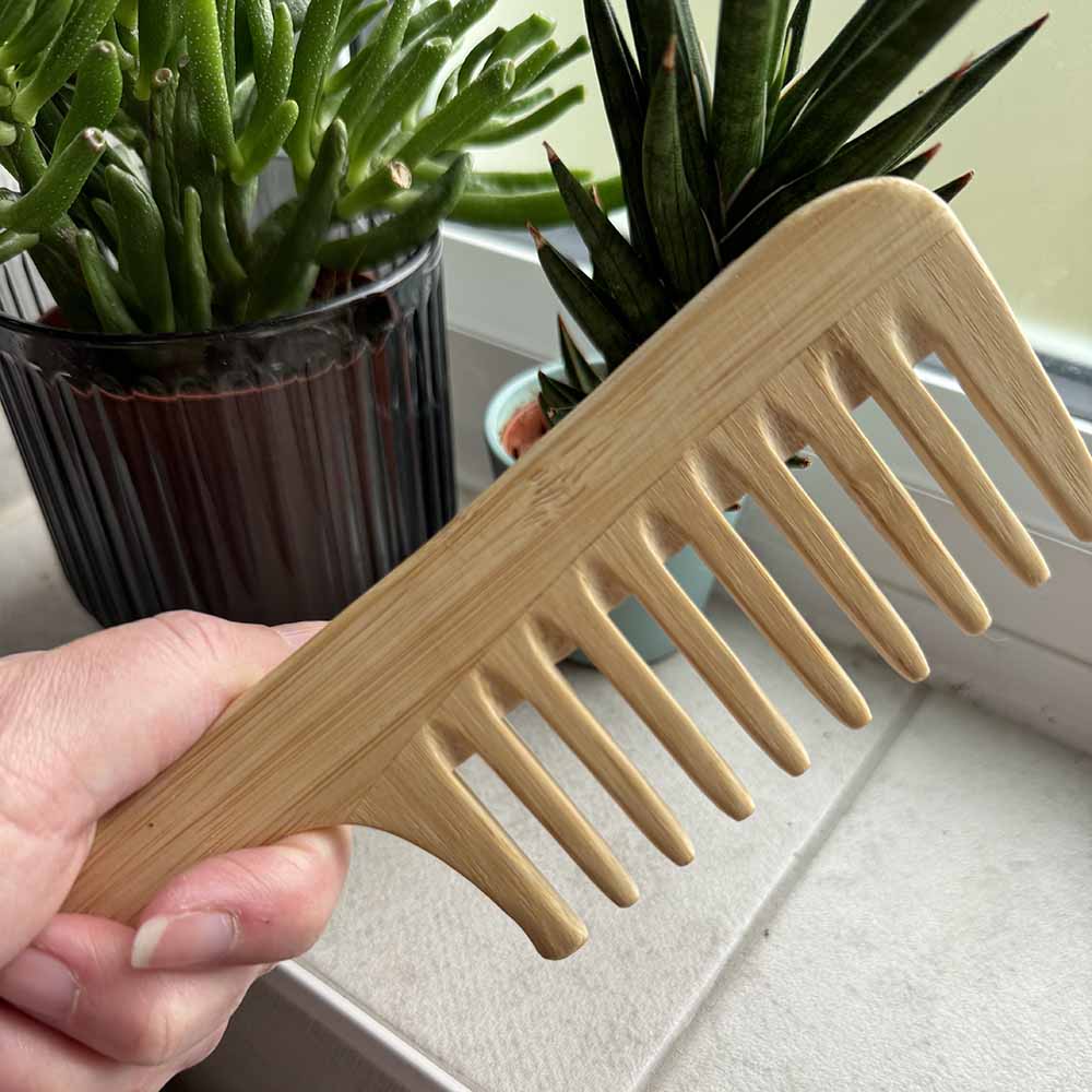 &Keep Bamboo Comb with Handle Sustainable Plastic-Free Natural Haircare ...