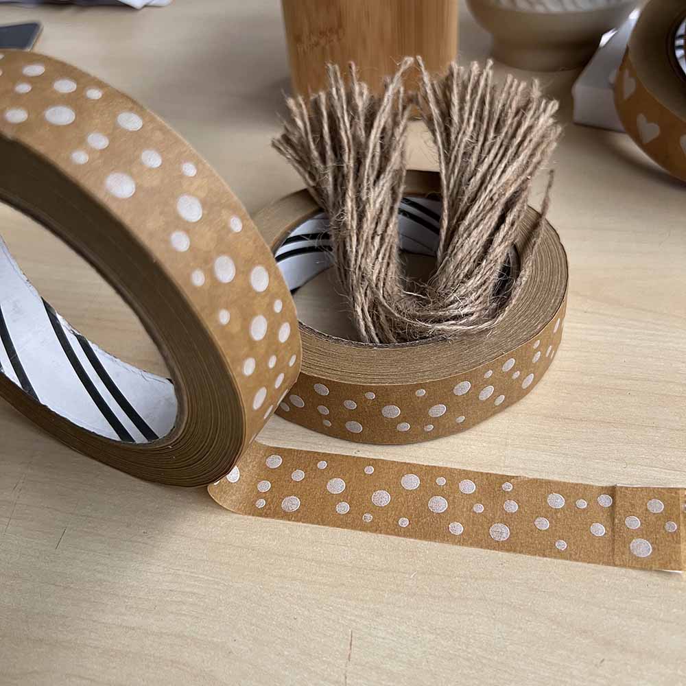 Polka Dot Printed Biodegradable Paper Tape 24mmx50m Sustainable| &Keep