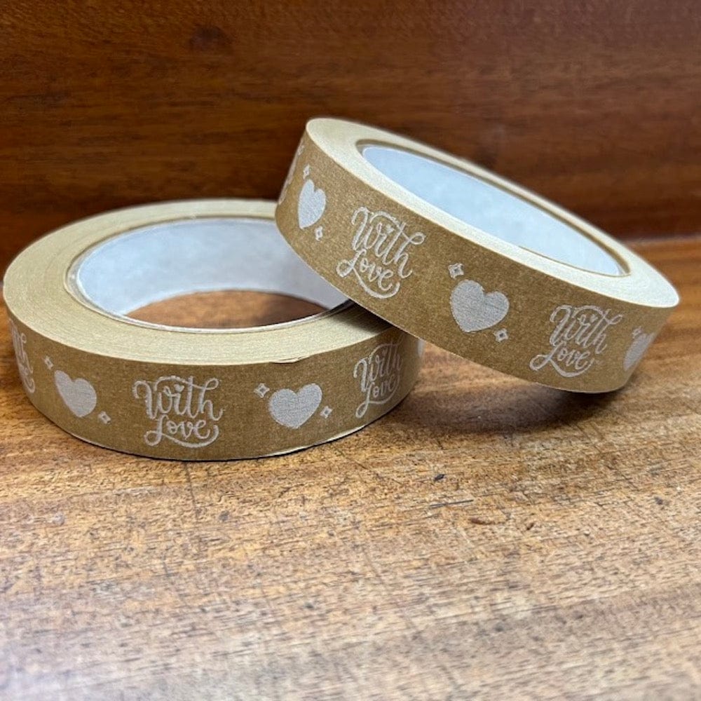 With Love Printed Biodegradable Paper Tape 24mmx50m Sustainable| &Keep