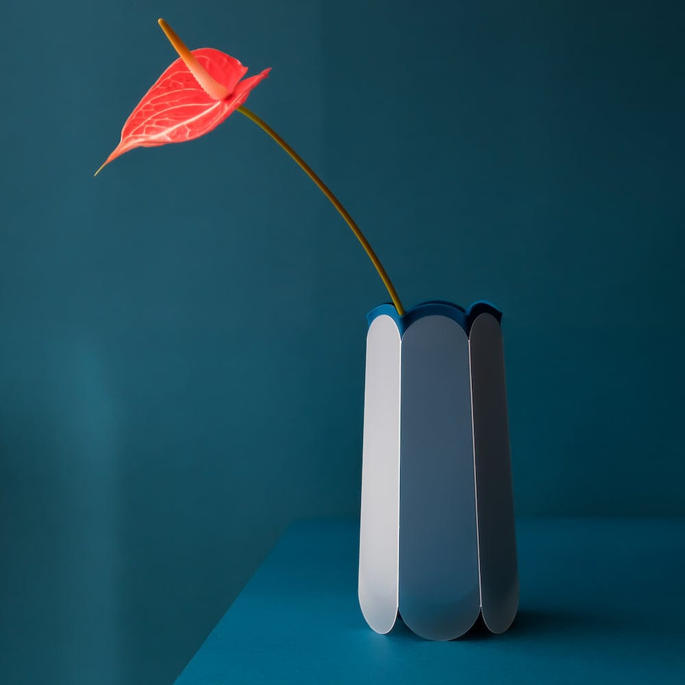 POTR Origami Vase - Indigo Recycled Plastic Circular Economy | &Keep