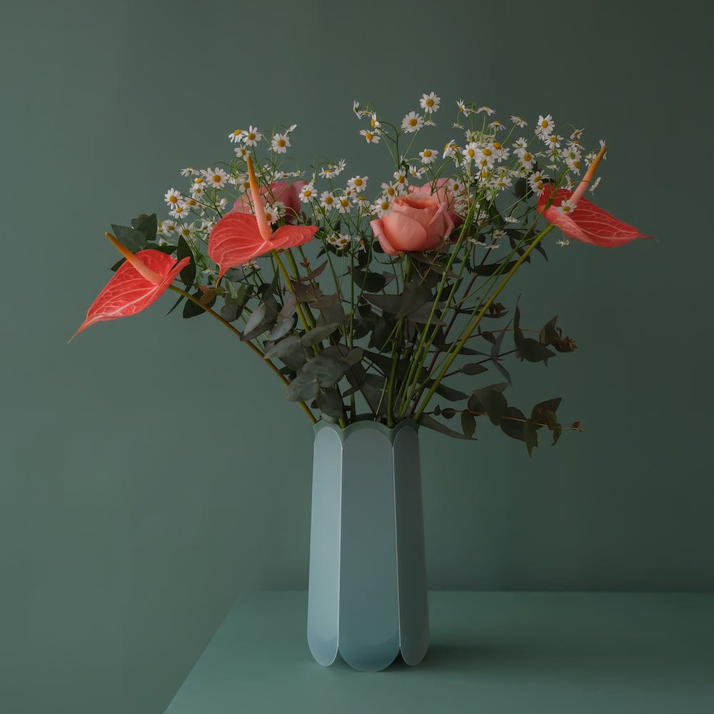 POTR Origami Vase - Sage Recycled Plastic Circular Economy | &Keep