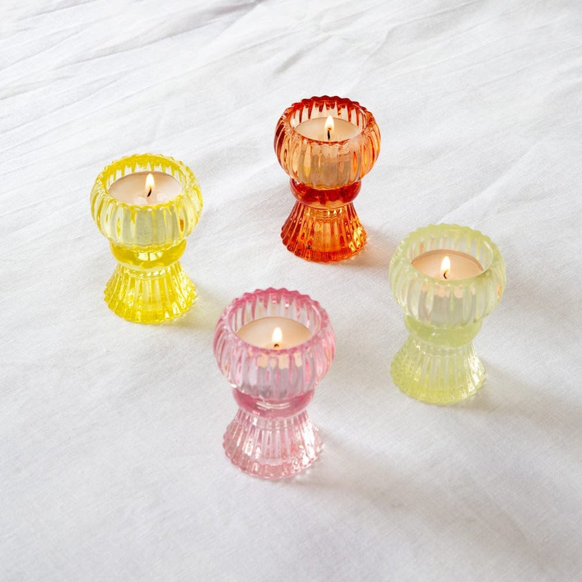 Talking Tables Boho Glass 2 Way Candle Holder 4 Colours | &Keep