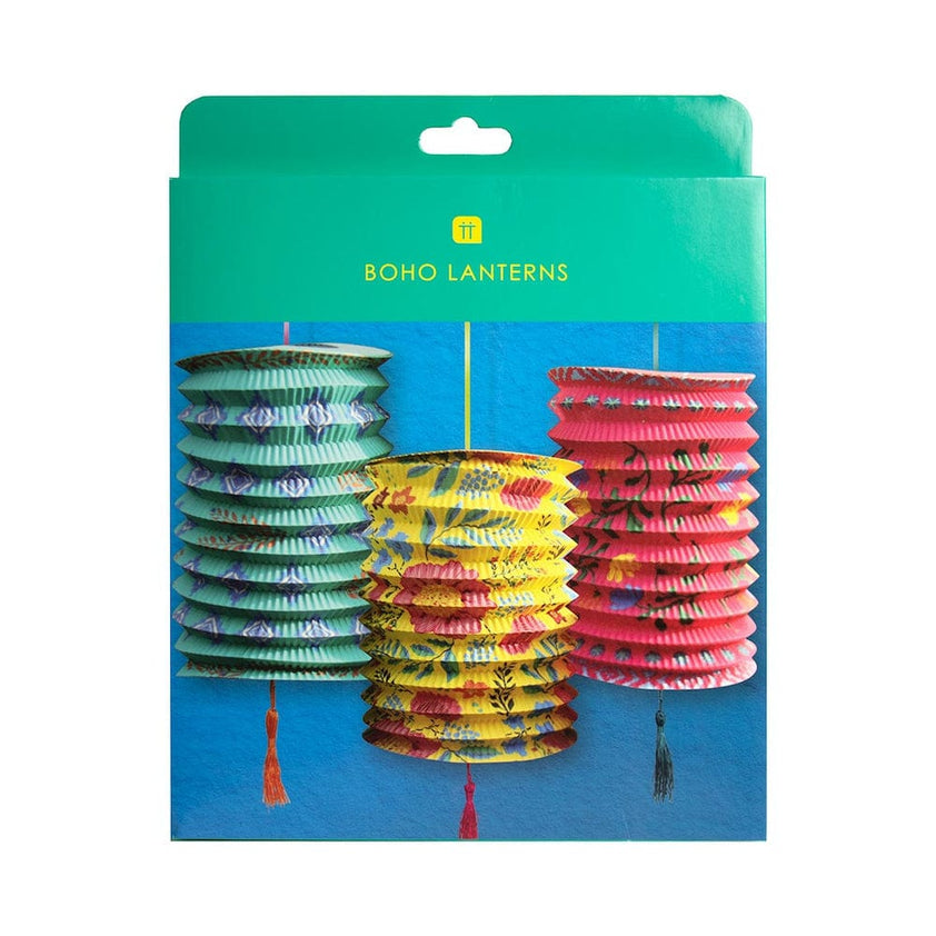 Talking Tables Boho Paper Lanterns 3 Pack Eco Party Decoration | &Keep