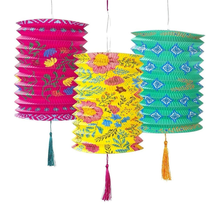 Talking Tables Boho Paper Lanterns 3 Pack Eco Party Decoration | &Keep