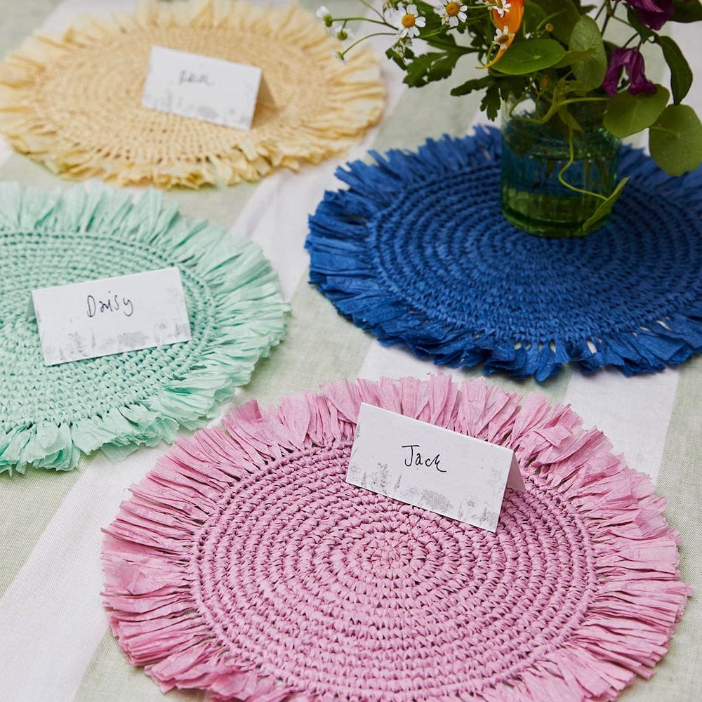 Talking Tables Colourful Raffia Placemats 2 Pack 4 Colours | &Keep