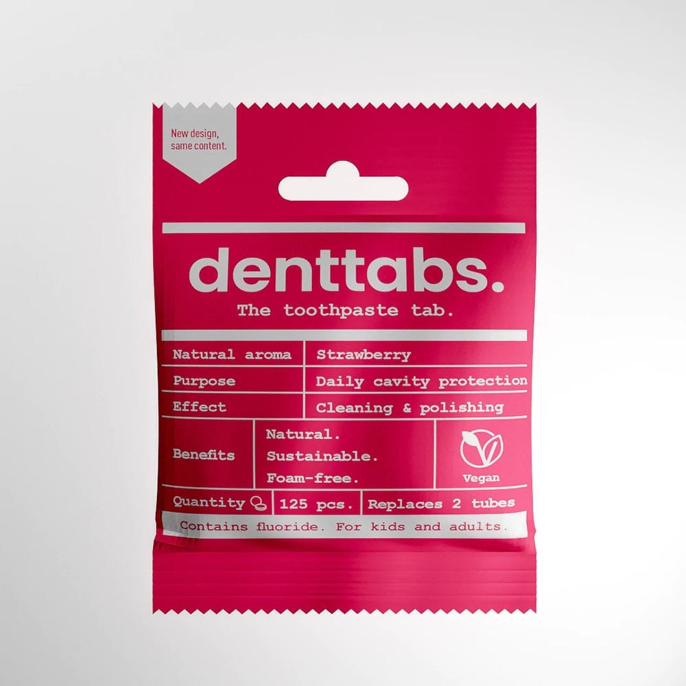 Kids Strawberry Toothpaste Tablets with Fluoride | DENTtabs| &Keep
