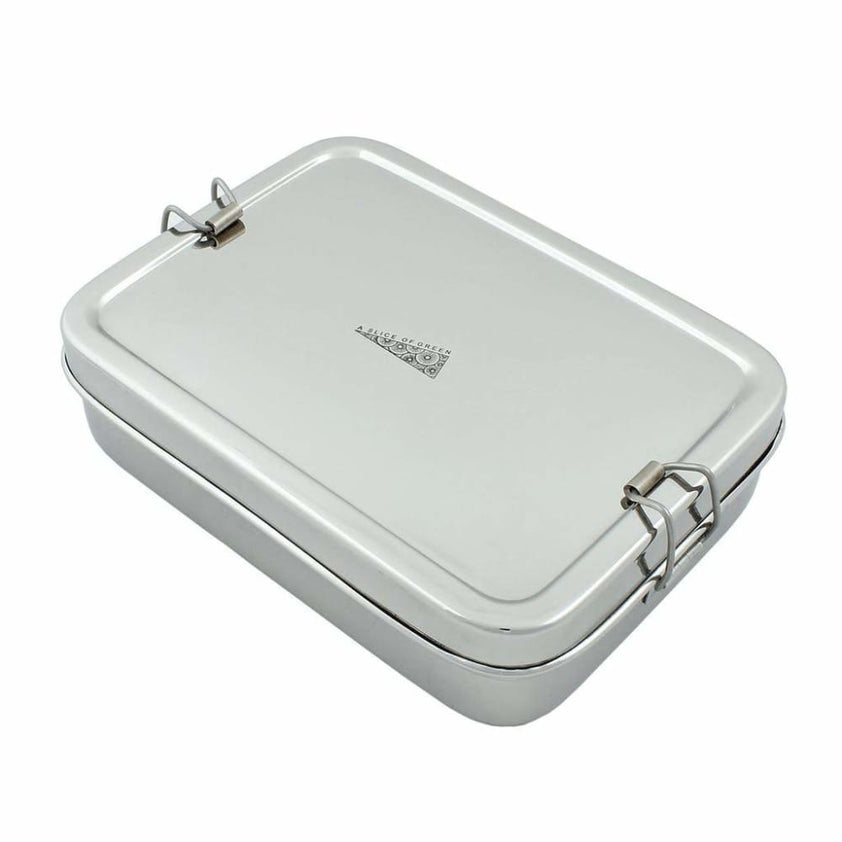 Stainless Steel Large Rectangle Lunchbox by A Slice of Green | &Keep