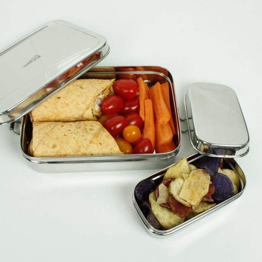 Stainless Steel Large Rectangle Lunchbox by A Slice of Green | &Keep