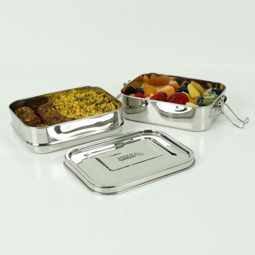 Stainless Steel 2 Tiered Lunchbox by A Slice of Green | &Keep