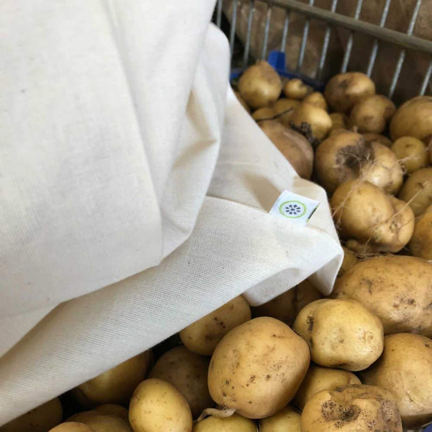 Large Recycled Cotton Bag by A Slice of Green Compostable | &Keep