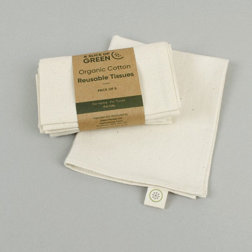 Organic Cotton Reusable Tissues - 5 Pack Washable Compostable | &Keep