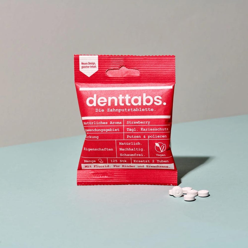 Kids Strawberry Toothpaste Tablets with Fluoride | DENTtabs| &Keep