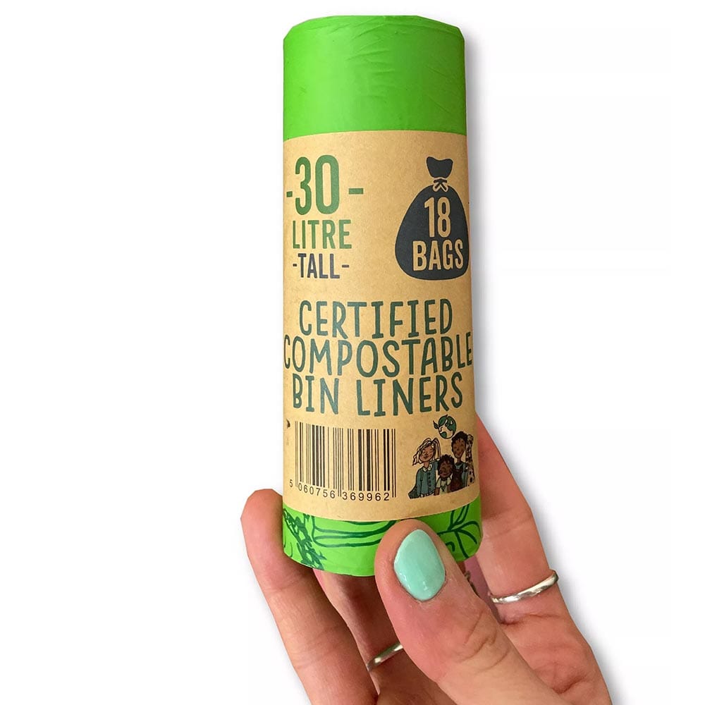 Eco Green Living Compostable Waste Bin Bags - 30L Plastic Free | &Keep