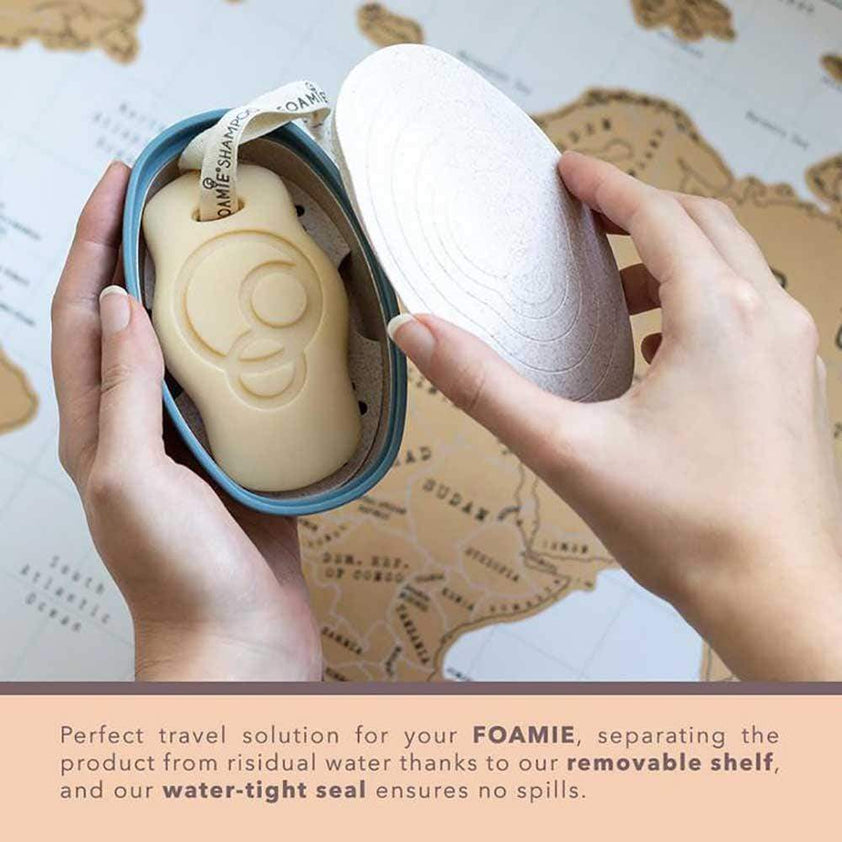 Travel Buddy Soap Box | Plastic-Free |Removable Shelf | FOAMIE | &Keep