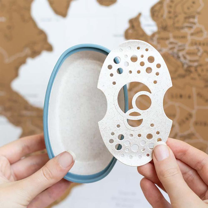 Travel Buddy Soap Box | Plastic-Free |Removable Shelf | FOAMIE | &Keep
