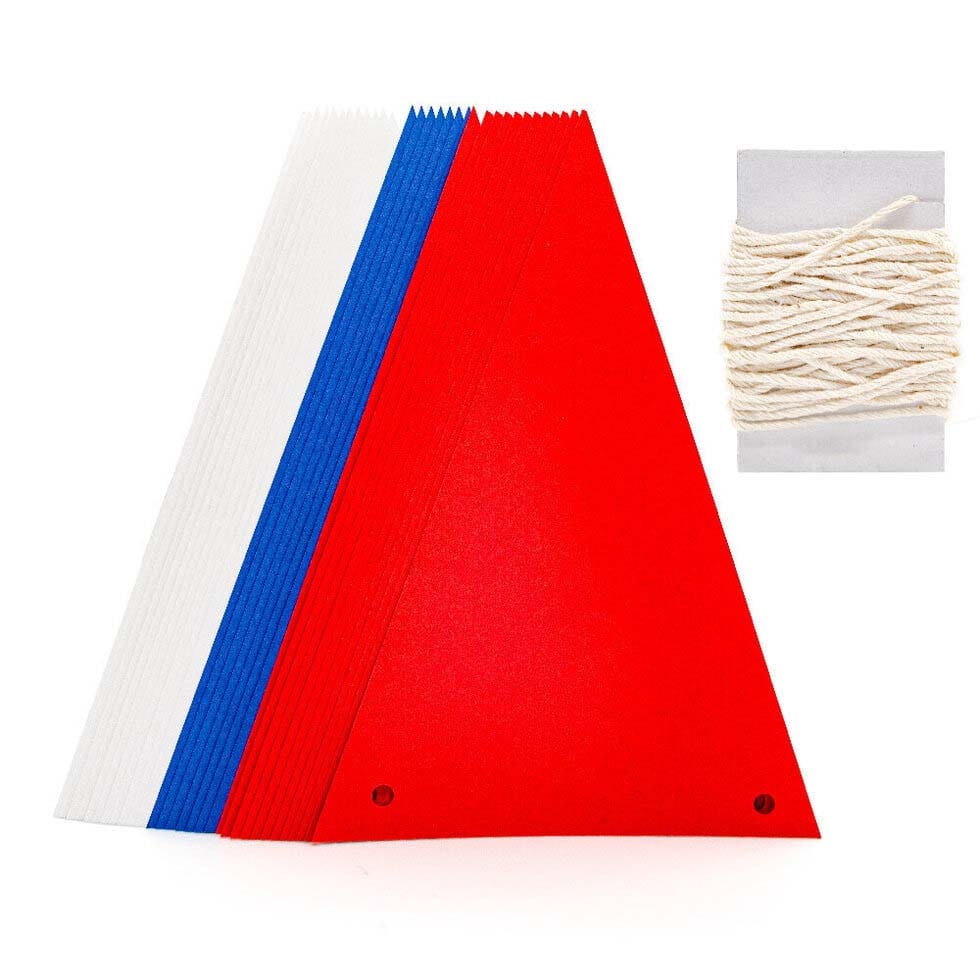 Red, White & Blue Make Your Own Card Bunting Plastic Free Party| &Keep