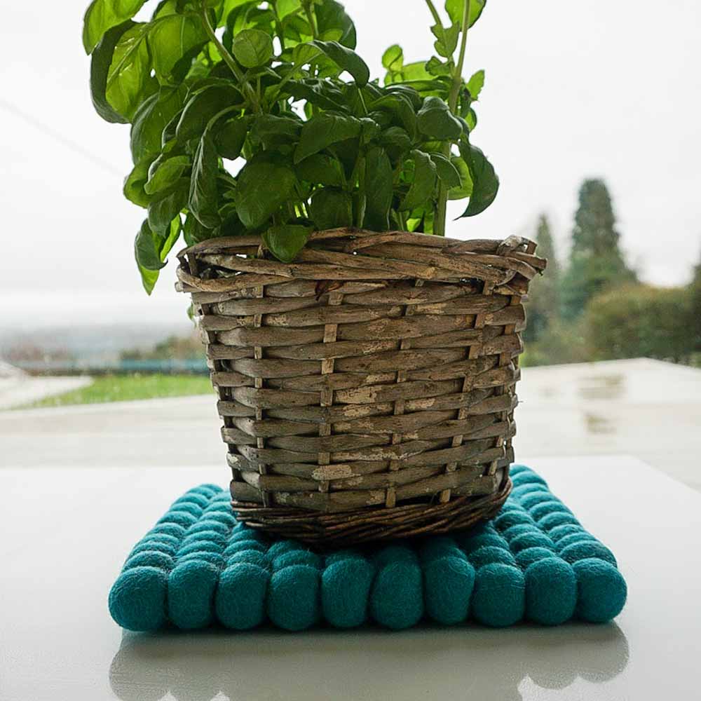 Fairtrade Wool Felt Hand Made Trivet Mat Sustainable Homeware | &Keep