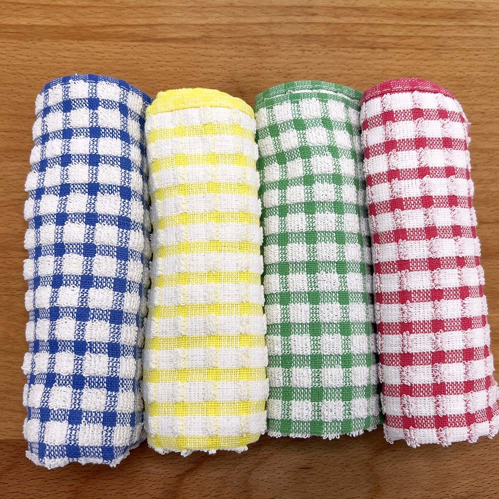 &Keep Cotton Checked Dish Cloth Reusable Sustainable Biodegradable Eco