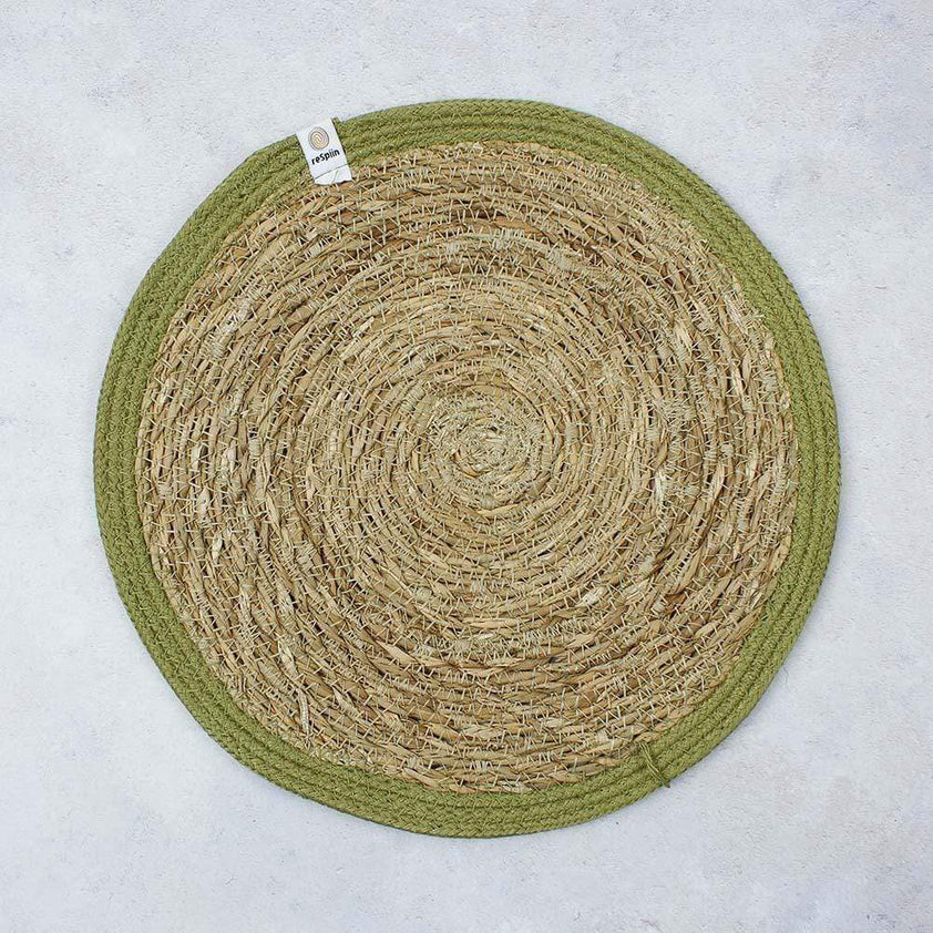 Respiin Round Seagrass & Jute Tablemat Sustainable Homeware | &Keep
