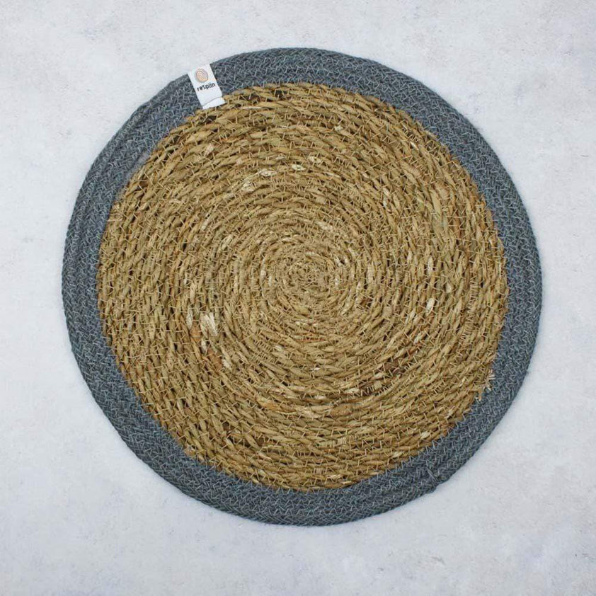 Respiin Round Seagrass & Jute Tablemat Sustainable Homeware | &Keep