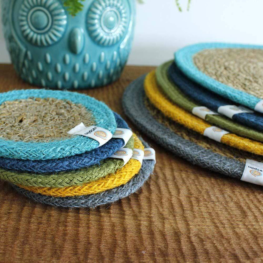 Respiin Round Seagrass & Jute Tablemat Sustainable Homeware | &Keep
