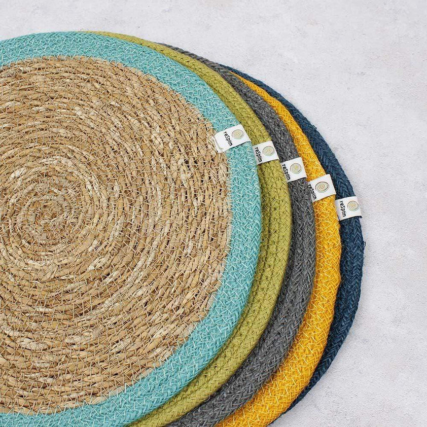 Respiin Round Seagrass & Jute Tablemat Sustainable Homeware | &Keep