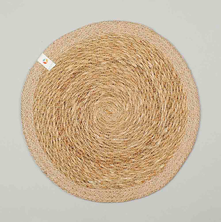 Respiin Round Seagrass & Jute Tablemat Sustainable Homeware | &Keep