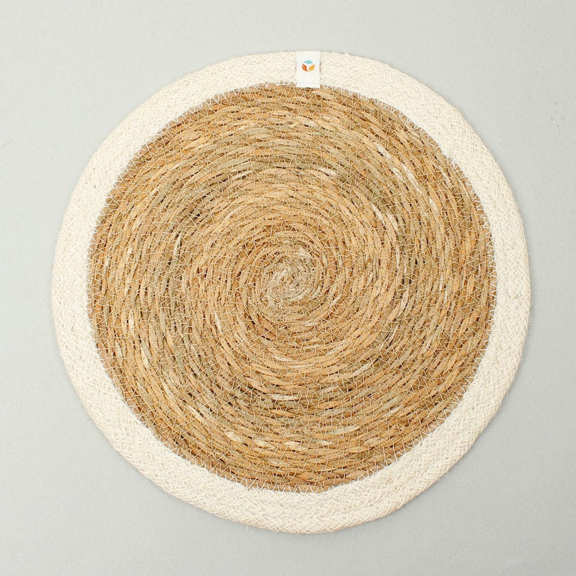 Respiin Round Seagrass & Jute Tablemat Sustainable Homeware | &Keep